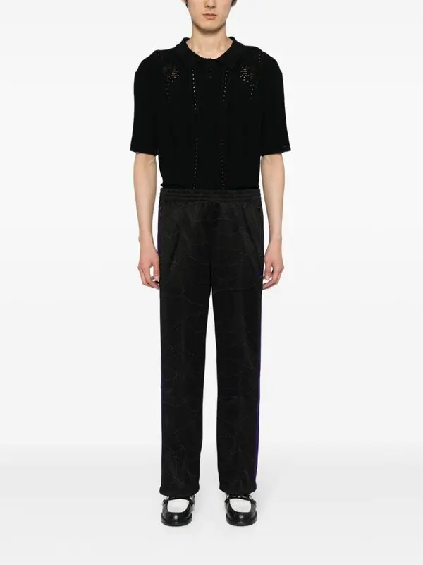 Needles Logo-embroidered Straight-leg Trousers
