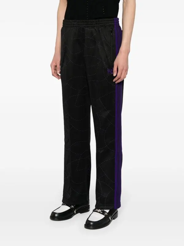 Needles Logo-embroidered Straight-leg Trousers