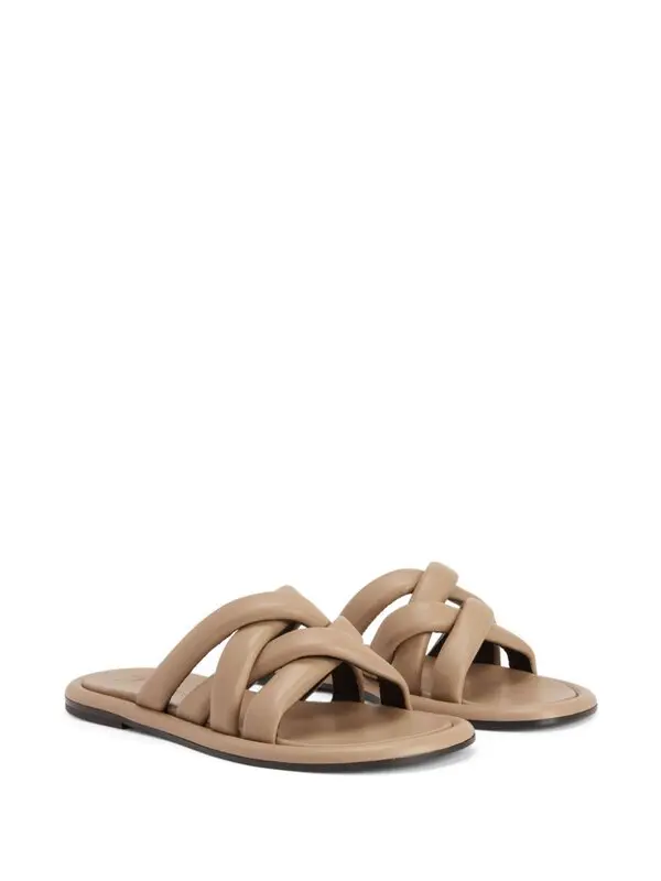 GIUSEPPE ZANOTTI Jacobseen Leather Sandals - Neutrals