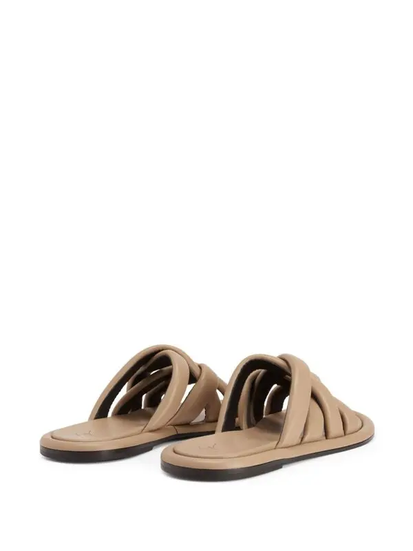 GIUSEPPE ZANOTTI Jacobseen Leather Sandals - Neutrals