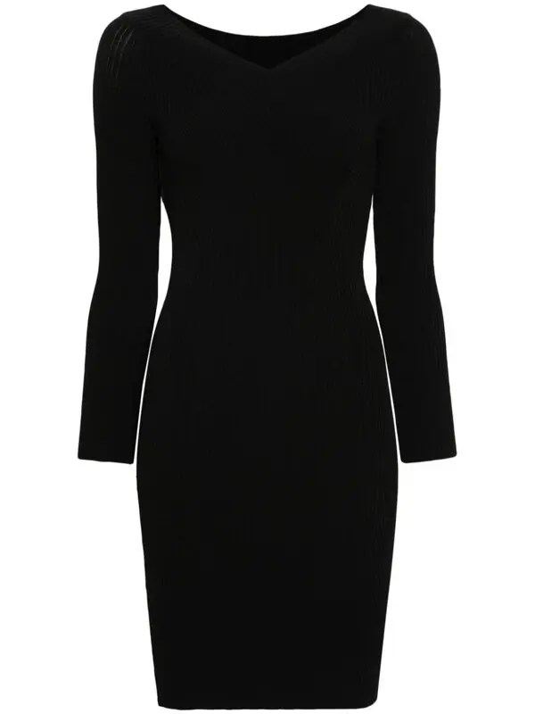 Alberta Ferretti Knitted V-neck Dress
