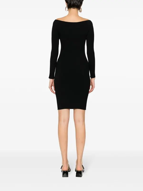 Alberta Ferretti Knitted V-neck Dress