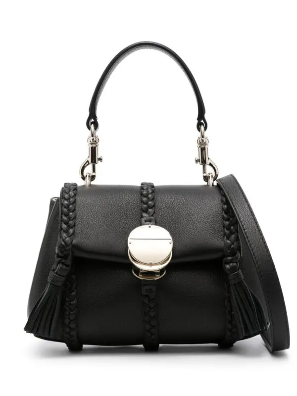 Chloé Penelope Braid-detail Satchel - Black
