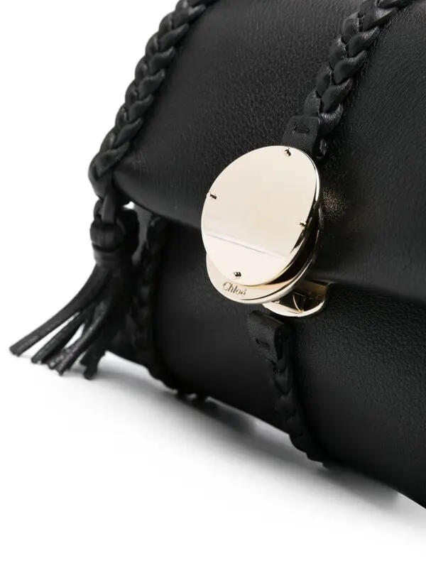 Chloé Penelope Braid-detail Satchel - Black