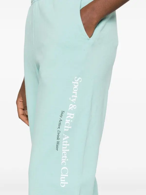 Sporty & Rich Logo-print Cotton Track Pants