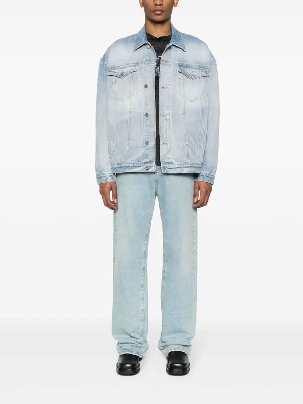Vetements Embossed Logo Denim Jacket