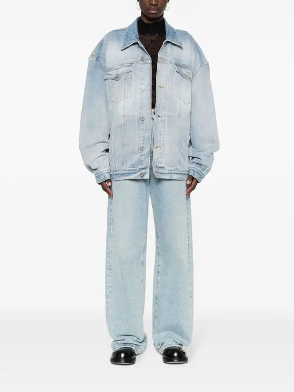 Vetements Embossed Logo Denim Jacket