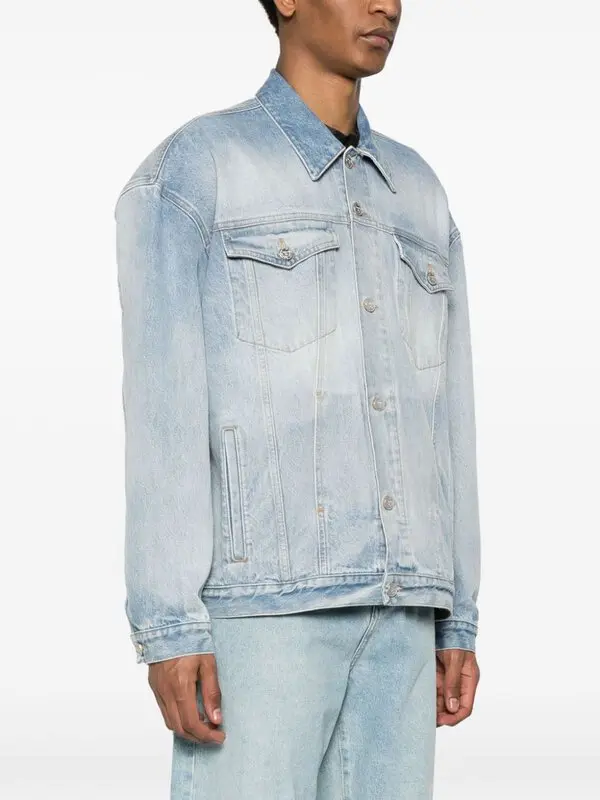 Vetements Embossed Logo Denim Jacket