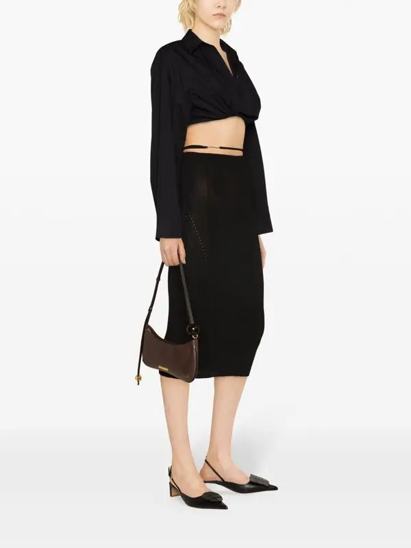 Jacquemus La Jupe Pralu Midi Skirt - Black