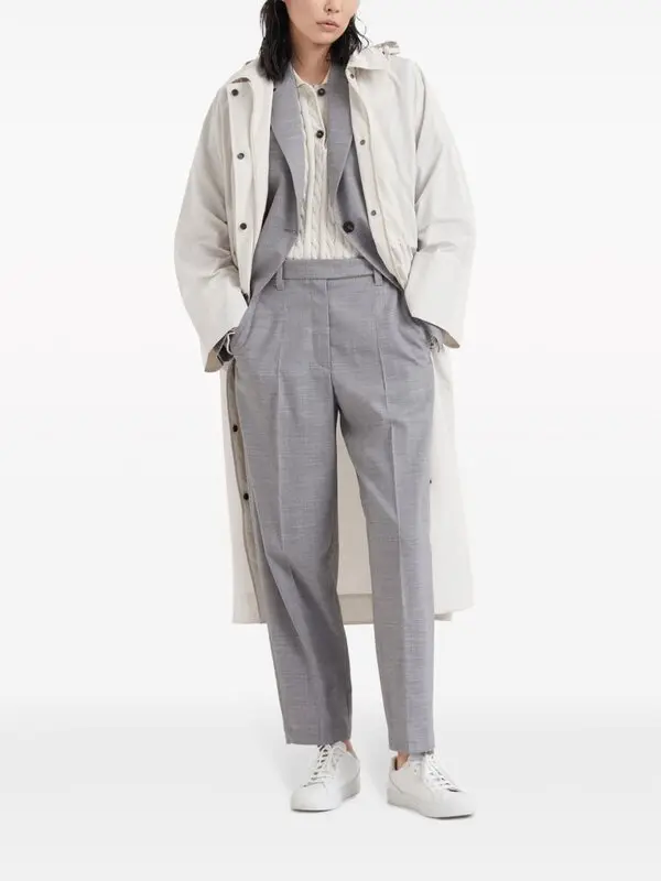 Brunello Cucinelli Single-breasted Hooded Coat