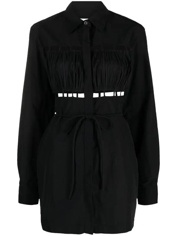 Nanushka Lattice-trim Shirtdress