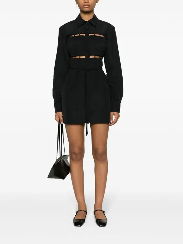 Nanushka Lattice-trim Shirtdress
