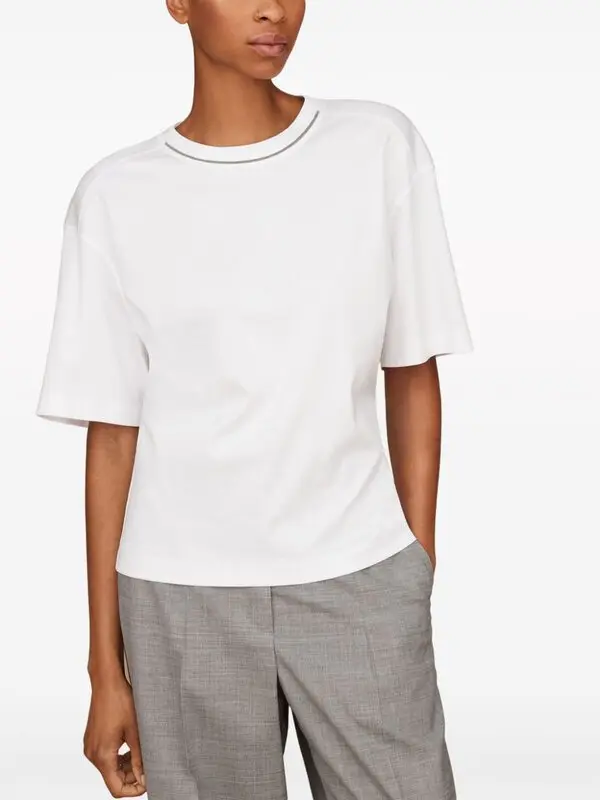 Brunello Cucinelli Monili Chain Cotton T-shirt