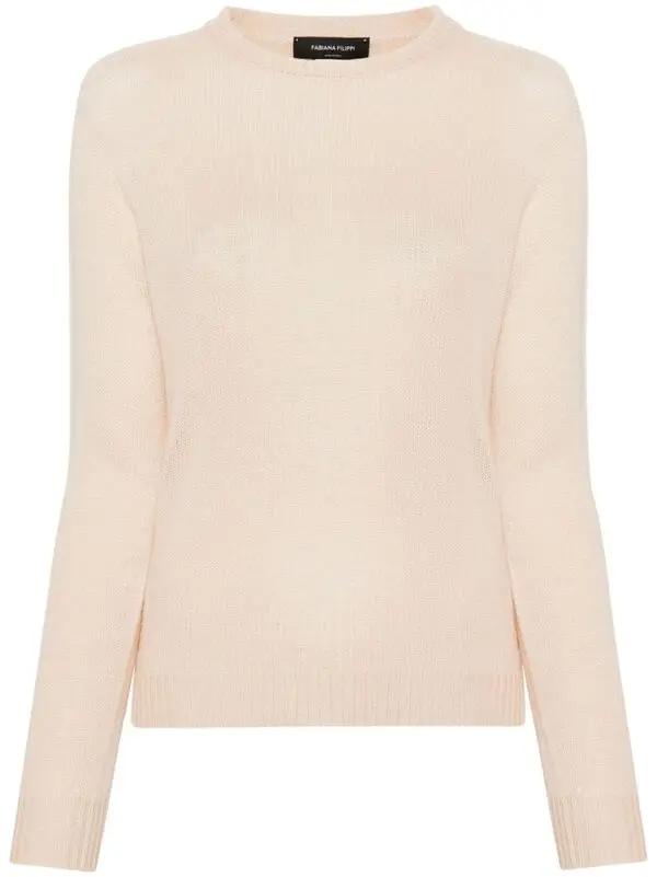 Fabiana Filippi Crew-neck Cashmere Jumper - Orange