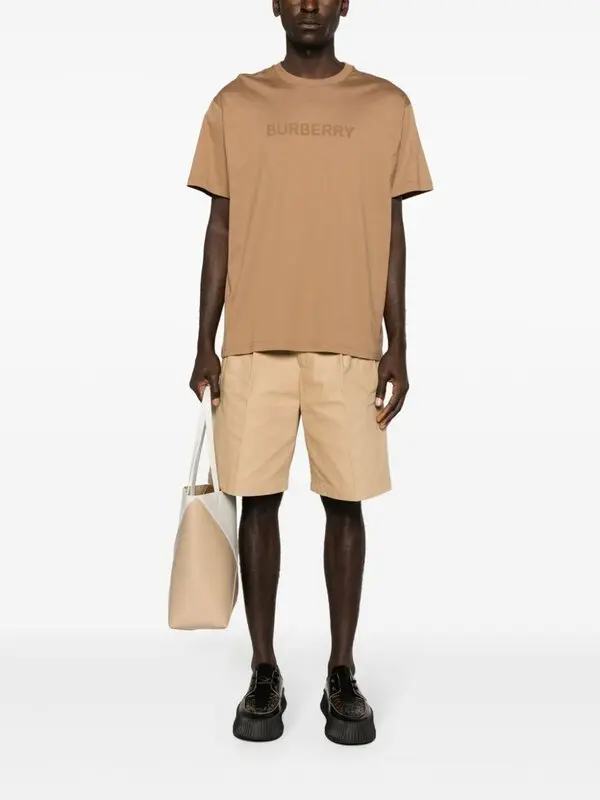 Burberry Logo-print Cotton T-shirt - Brown