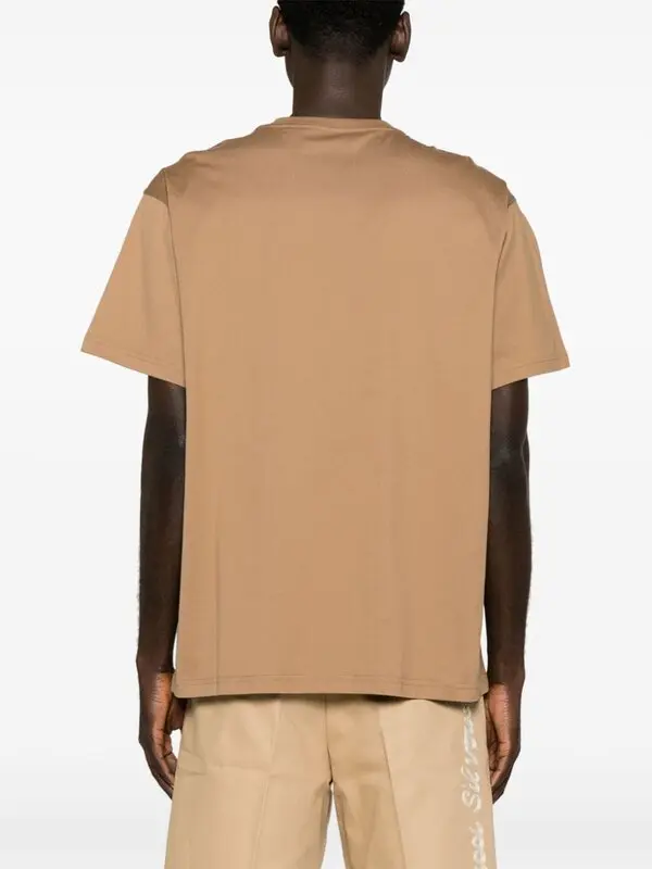 Burberry Logo-print Cotton T-shirt - Brown