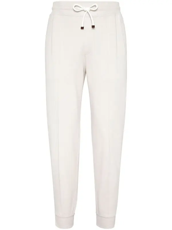 Brunello Cucinelli Drawstring-waist Tapered Track Trousers