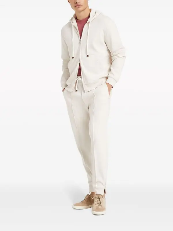 Brunello Cucinelli Drawstring-waist Tapered Track Trousers