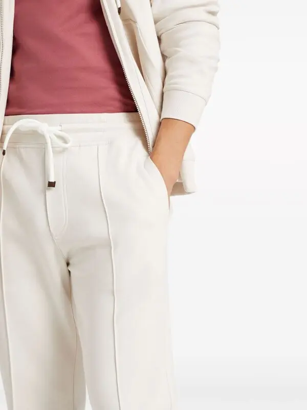 Brunello Cucinelli Drawstring-waist Tapered Track Trousers