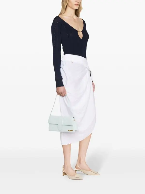 Jacquemus La Jupe Asymmetric Midi Skirt - White