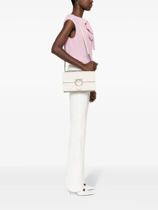Pinko Classic Love One Shoulder Bag - White