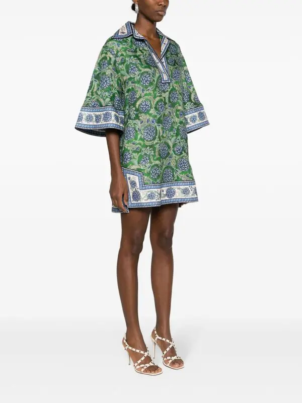 Zimmermann Floral-print Linen Shift Dress