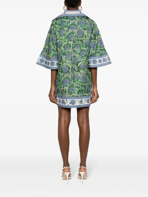 Zimmermann Floral-print Linen Shift Dress