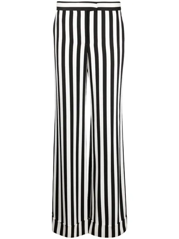 Moschino Striped Satin Palazzo Pants