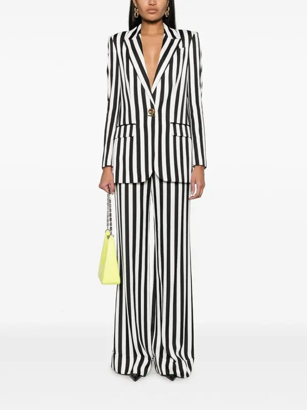 Moschino Striped Satin Palazzo Pants