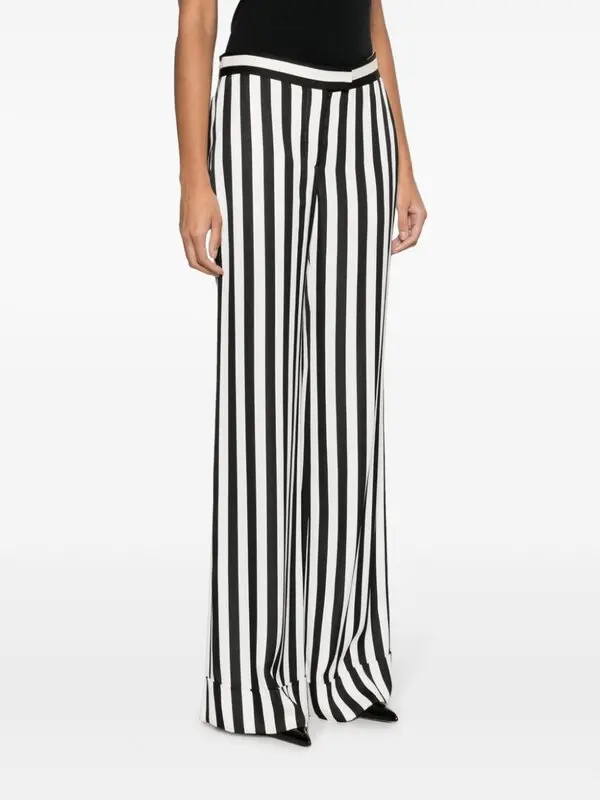 Moschino Striped Satin Palazzo Pants
