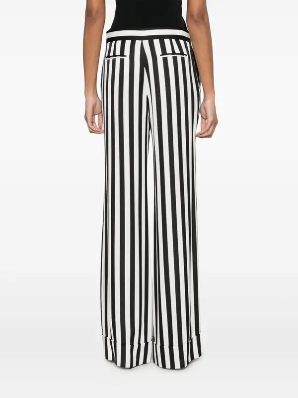 Moschino Striped Satin Palazzo Pants
