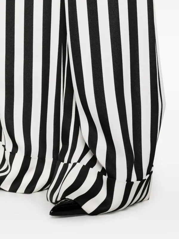Moschino Striped Satin Palazzo Pants