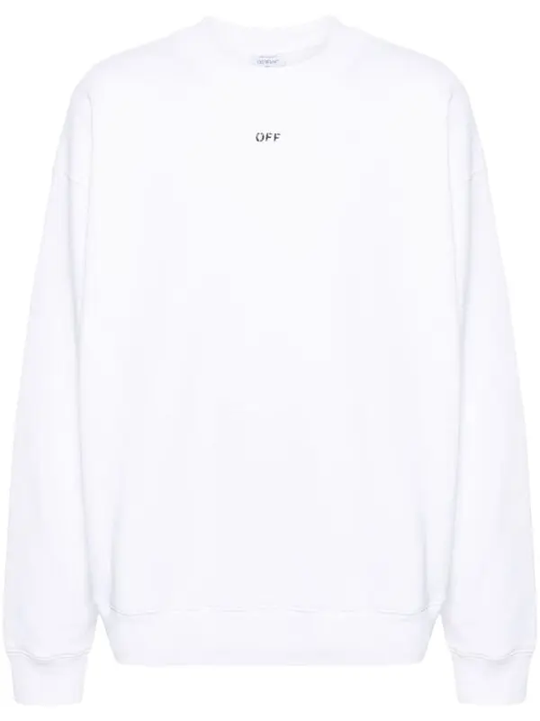 Off-White Embroidered-logo Cotton Sweatshirt
