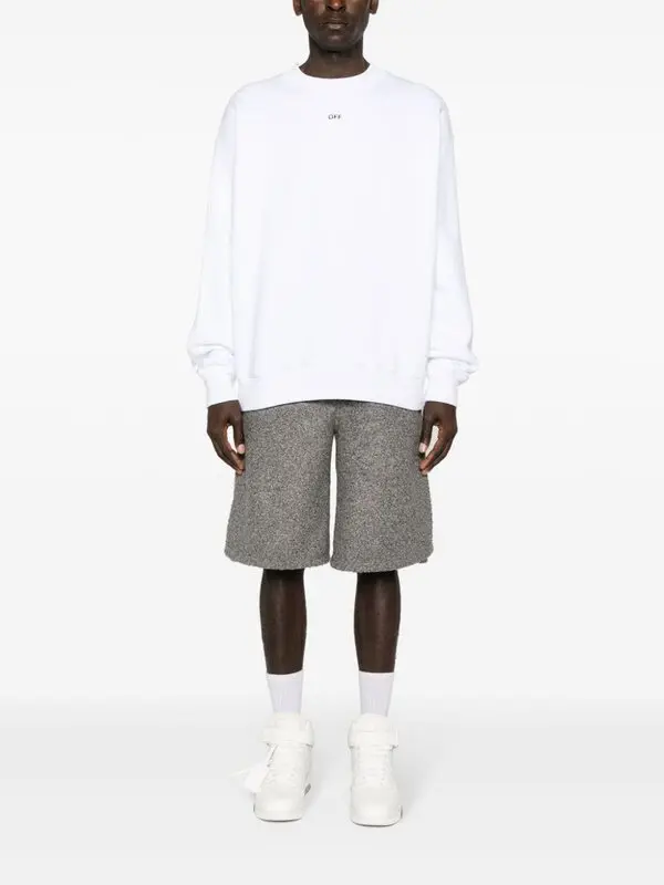 Off-White Embroidered-logo Cotton Sweatshirt