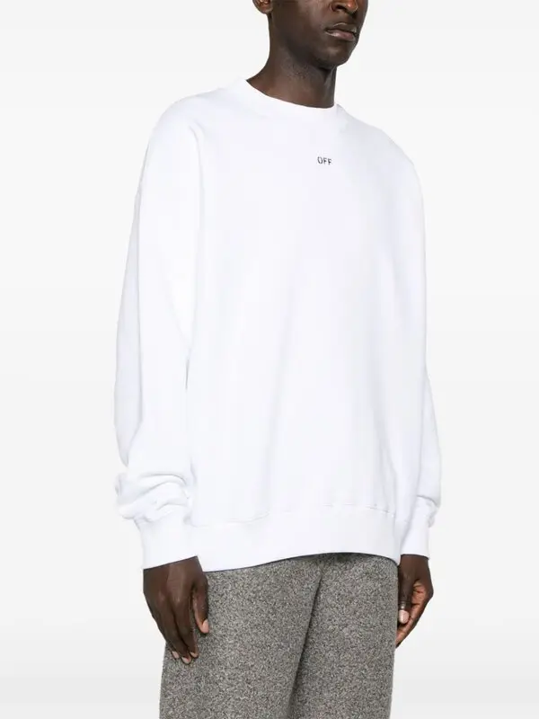 Off-White Embroidered-logo Cotton Sweatshirt