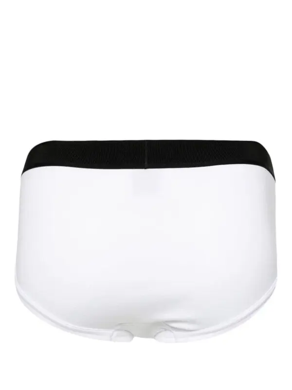 TOM FORD Logo-waistband Cotton Briefs - Grey