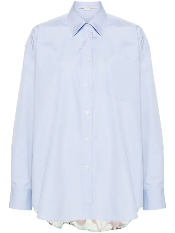 Stella McCartney Panelled Floral Shirt - Blue