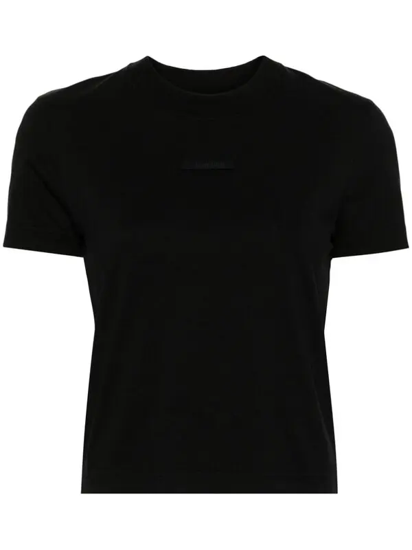Jacquemus Le T-shirt Gros Grain Top - Black