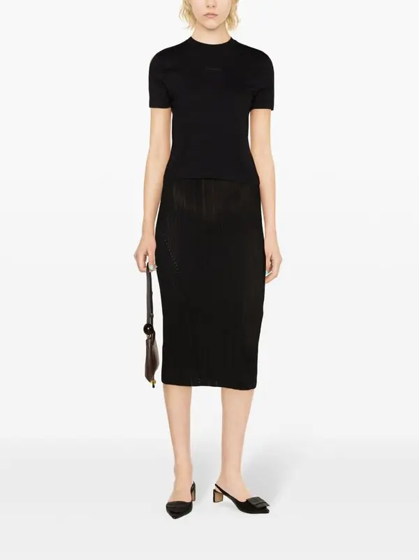 Jacquemus Le T-shirt Gros Grain Top - Black