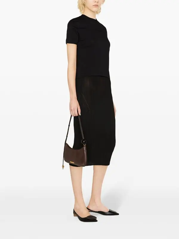 Jacquemus Le T-shirt Gros Grain Top - Black