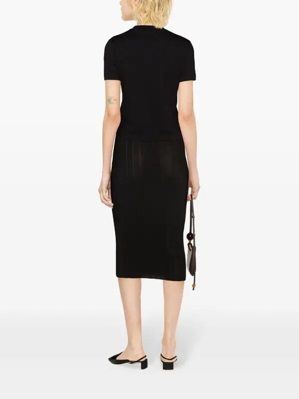 Jacquemus Le T-shirt Gros Grain Top - Black