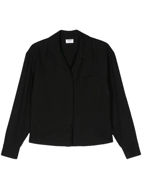Filippa K Crepe Cropped Lyocell Shirt
