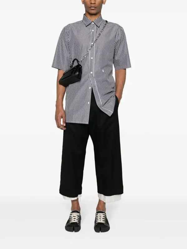 MAISON MARGIELA Embroidered-logo Striped Shirt