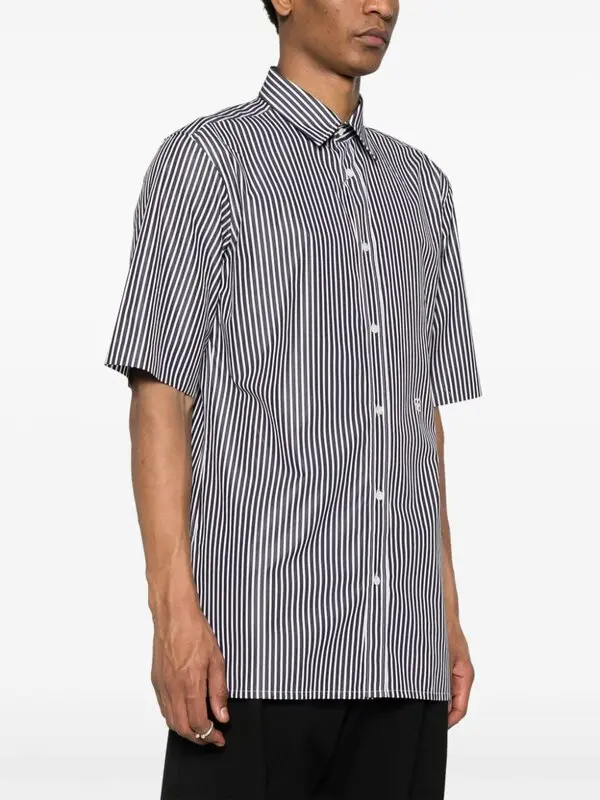 MAISON MARGIELA Embroidered-logo Striped Shirt