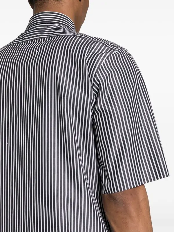 MAISON MARGIELA Embroidered-logo Striped Shirt