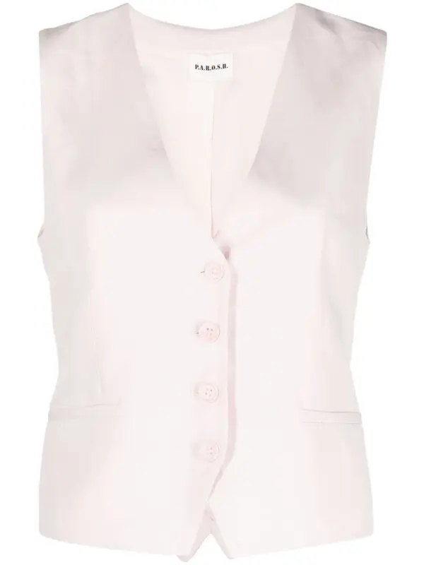 P.a.r.o.s.h V-neck Tailored Waistcoat - Pink