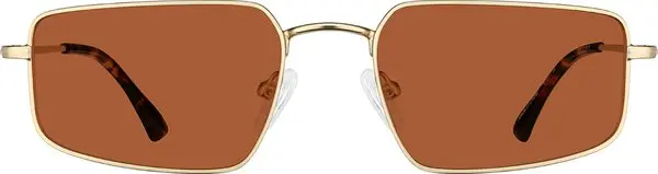 Zenni Rectangle Full Rim Sunglasses - Gold