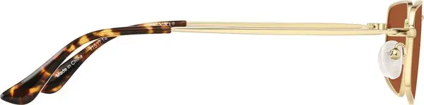 Zenni Rectangle Full Rim Sunglasses - Gold