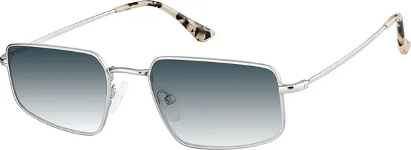 Zenni Rectangle Full Rim Sunglasses - Silver