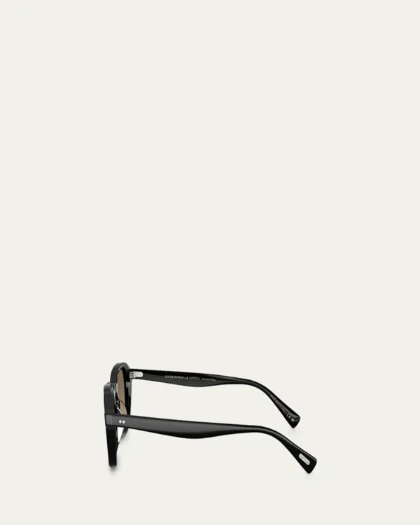 Oliver Spencer Acetate Square Frame Sunglasses - Black